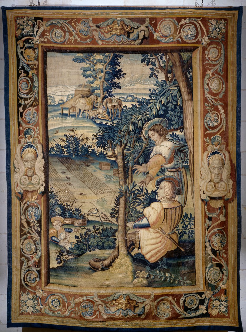 Lov ptáků se sítí, tapisérie ze série Hony Františka I